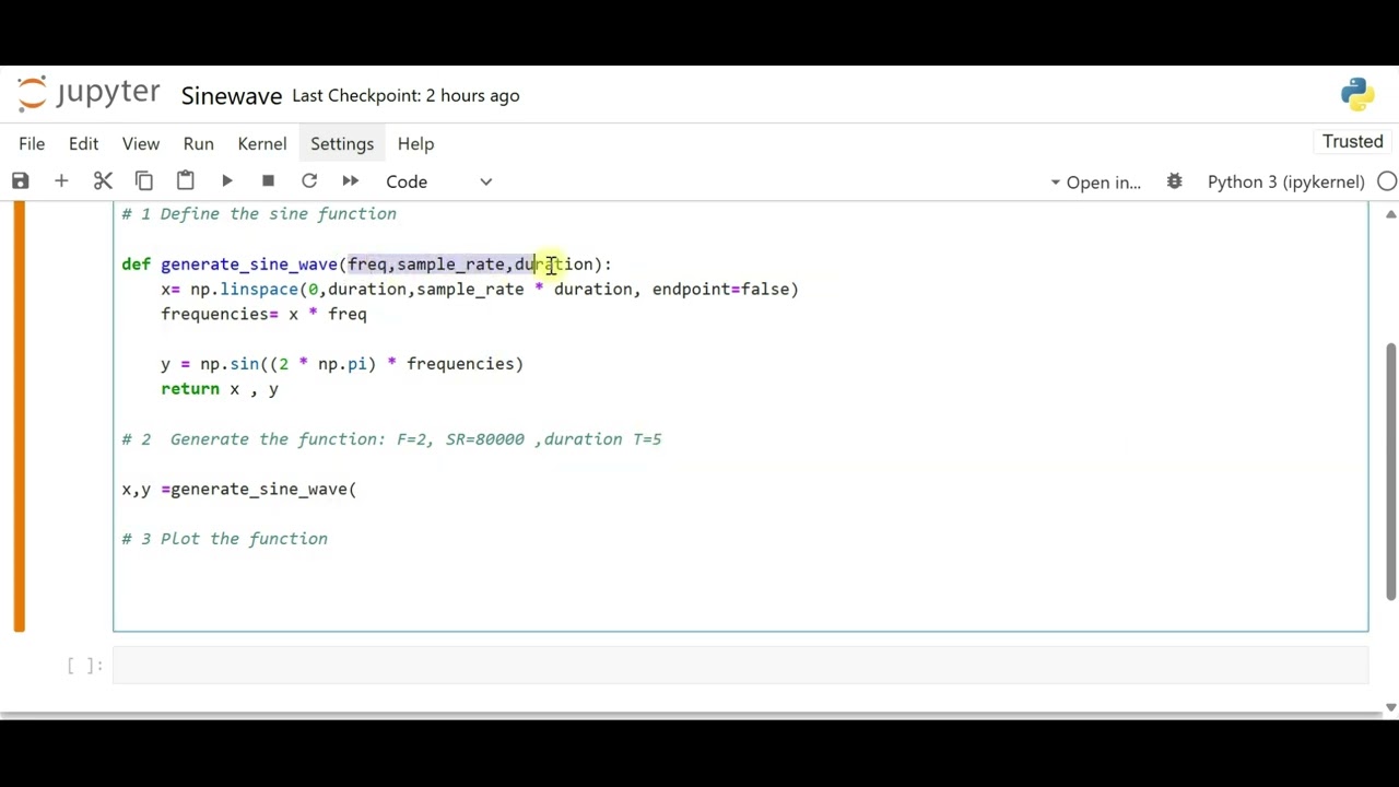 How To Generate A Sine Wave In Python Step by Step Tutorial Lecture How To Generate A Sine Wave In Python Step by Step Tutorial Lecture