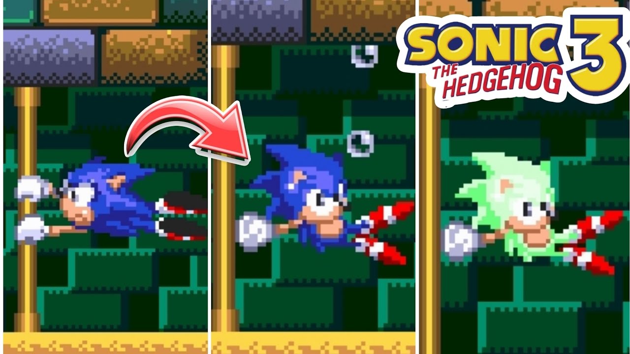 sonic 3 A.I.R android (Unused hanging sprite mod) gameplay hydrocity ...