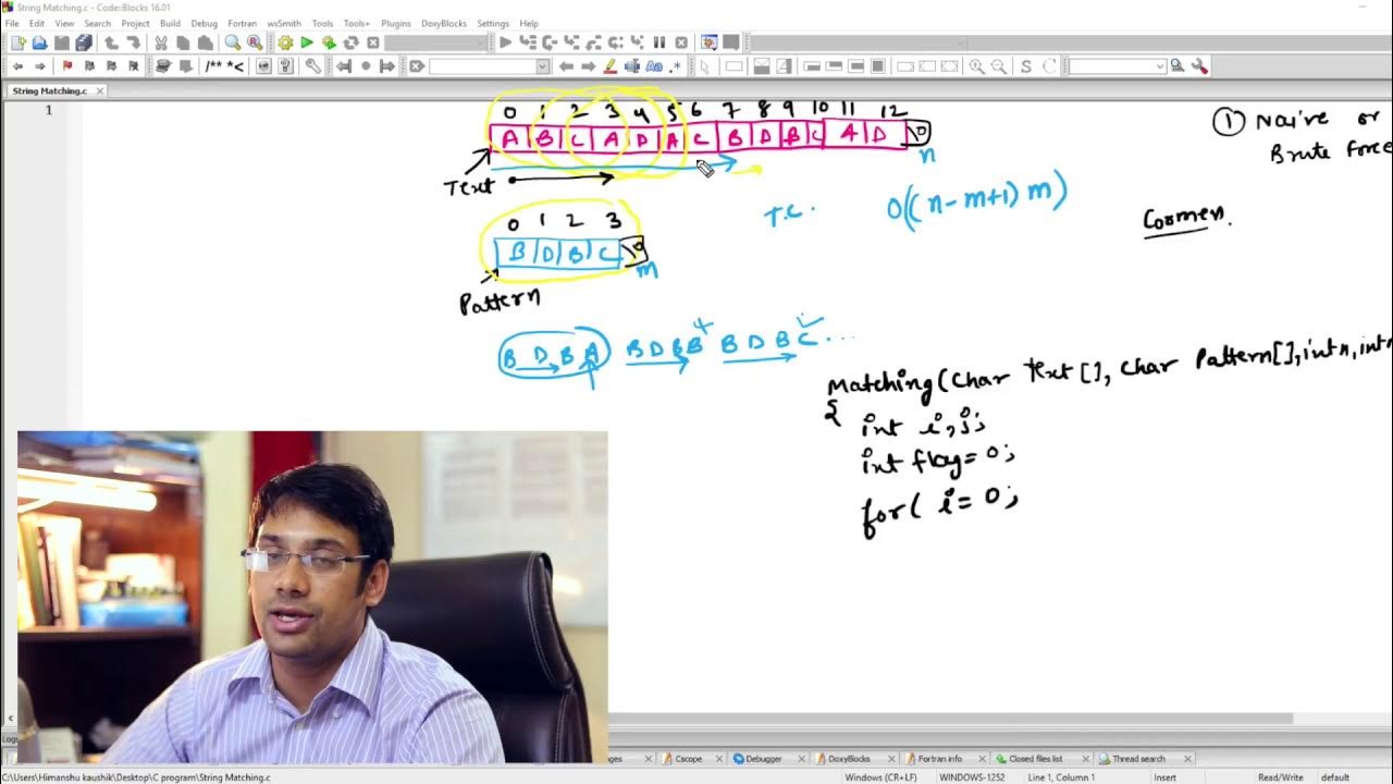 Competitive Programming - Naive String Matching Algorithm - YouTube