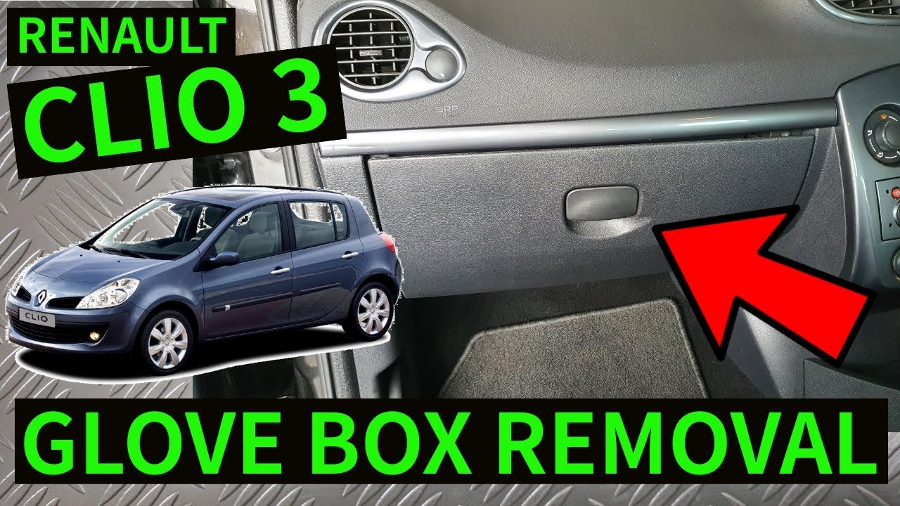 RENAULT CLIO 3 - How To Remove Interior Glove Box Lid & Compartment ...