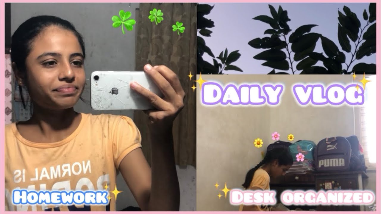 Daily vlog, desk organized।🌸full enjoyment 😊 - YouTube