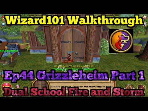 Wizard101 Walkthrough Dual School Fire and Storm ep44 Grizzleheim part ...