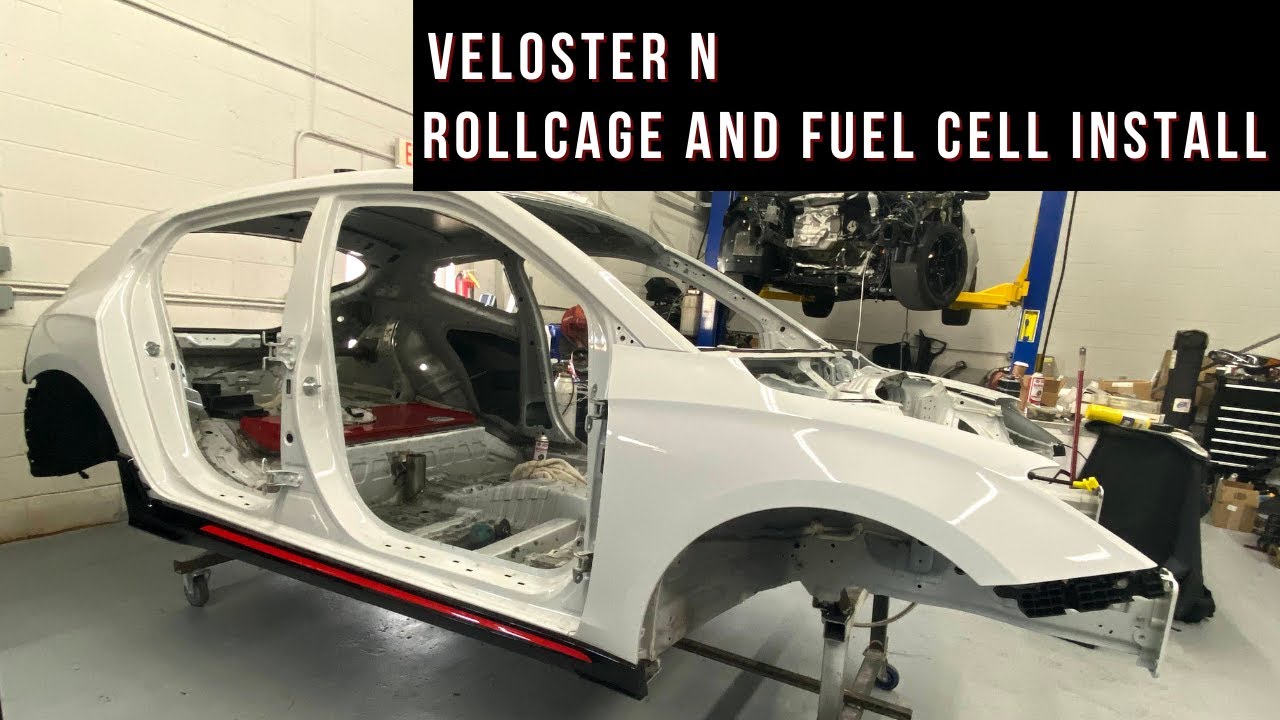 Cutting up a brand new 2020 Hyundai Veloster N to Install a Roll Cage ...