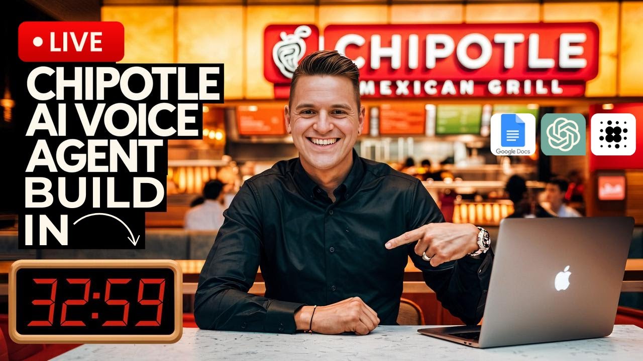 How I Built A Chipotle Ai Voice Agent LIVE In Under 33 Mins - YouTube