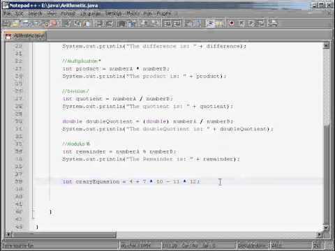 Java Tutorial Ep3 - Arithmetic Operators - YouTube