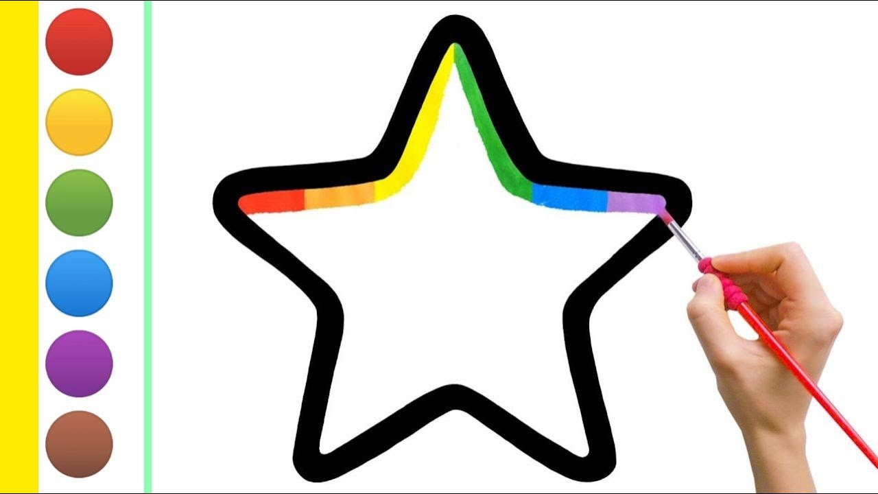 How to draw a star easily for kids? How to drawing? - YouTube