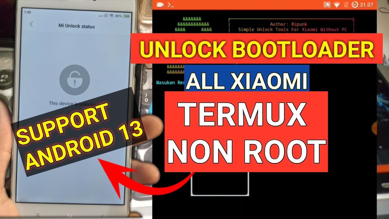 UPDATE MIUNLOCK TERMUX NON ROOT SUPPORT SAMPE ANDROID 13 | UBL ALL XIAOMI TERMUX - YouTube