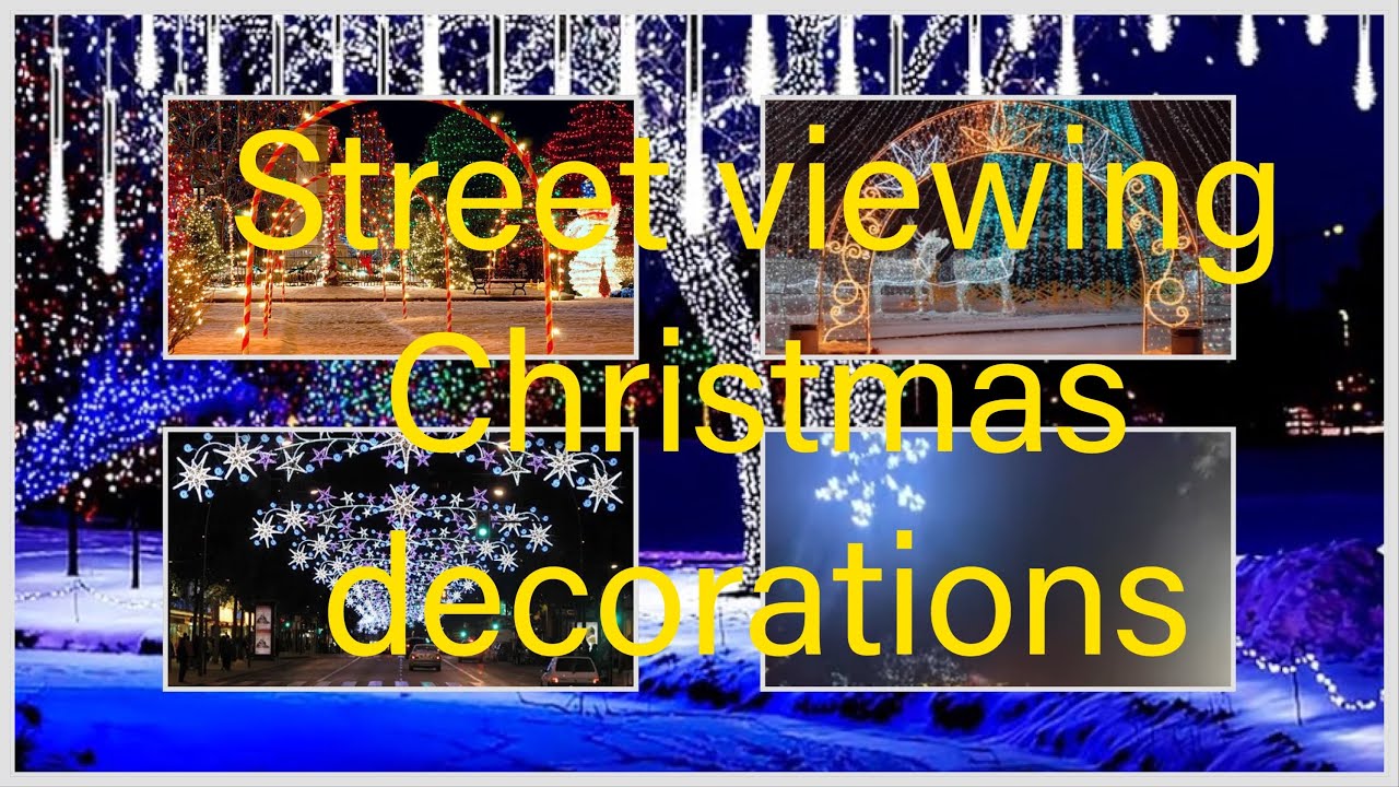 Look how beautiful this street is. Christmas street viewing decoration ...