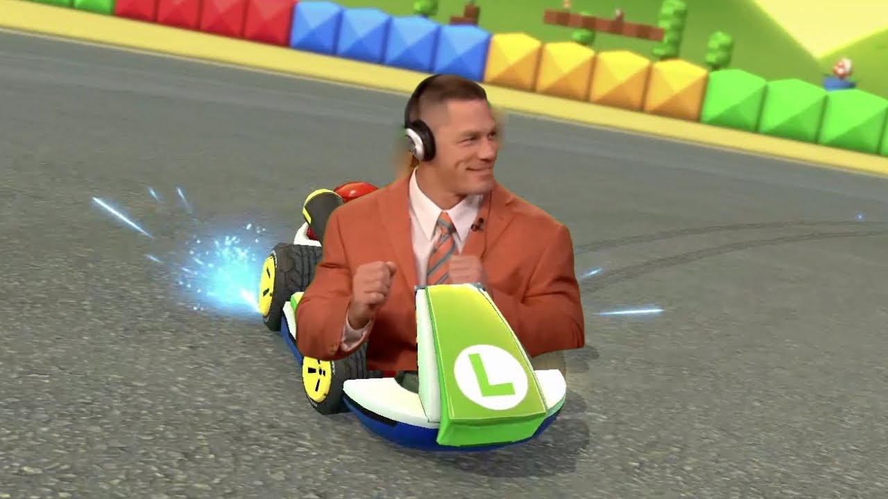 John Cena Grooving In Mario Circuit - YouTube