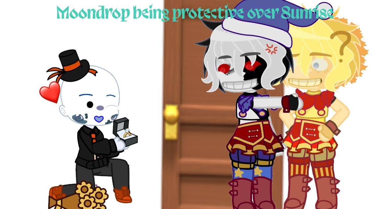 Moondrop being protective over Sunrise | Gacha Club | FNaF: Security ...