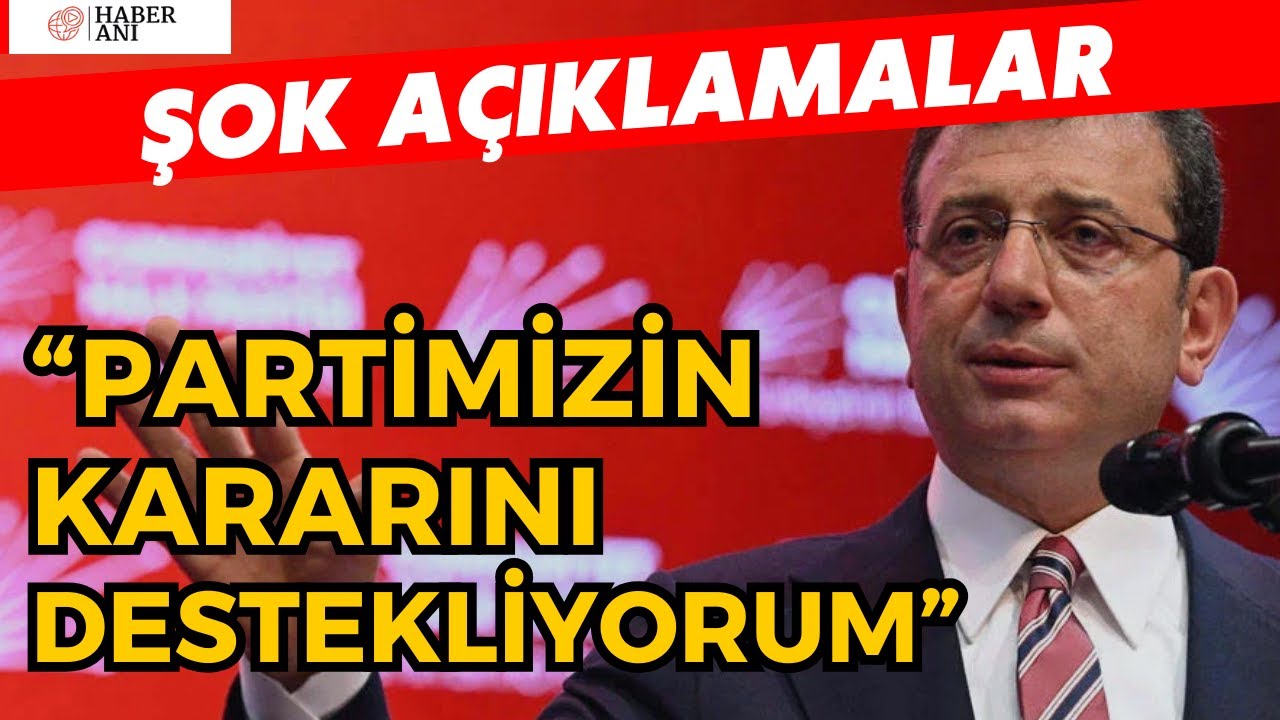 Ekrem İmamoğlundan Gündemi Sallayacak Açıklamalar Adalet Için