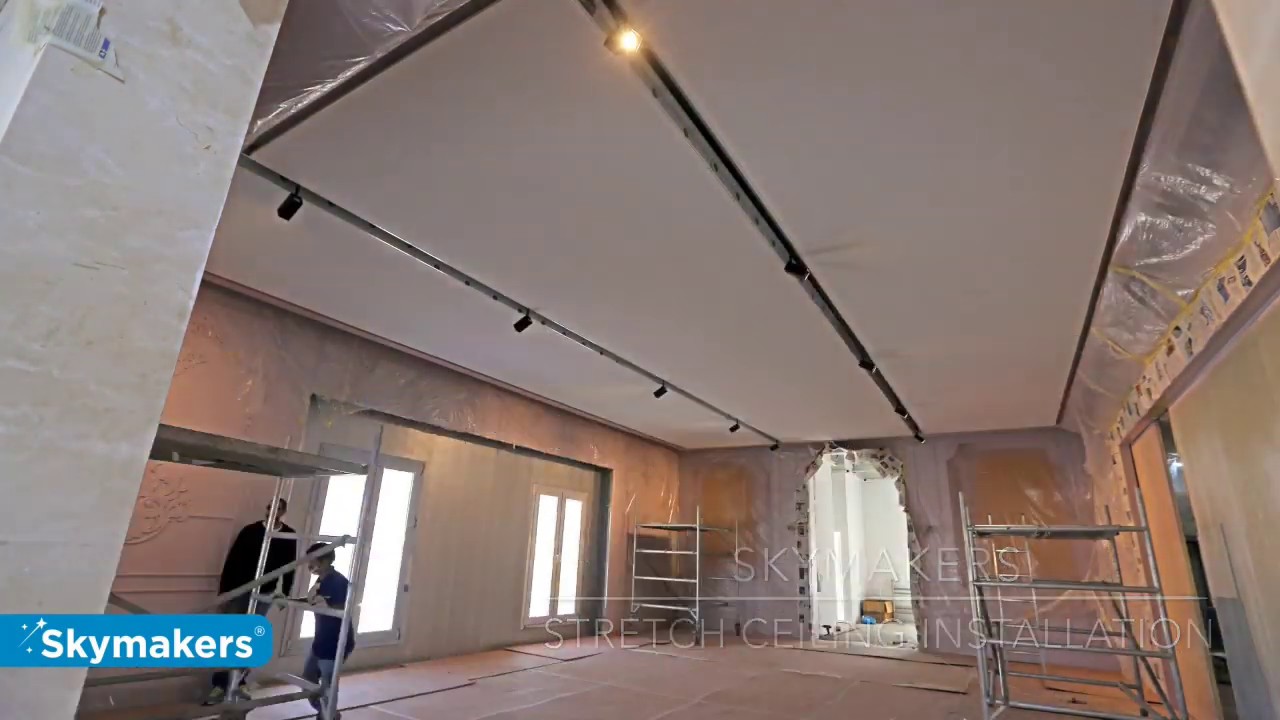 Stretch Ceiling Installation / Skymakers - YouTube