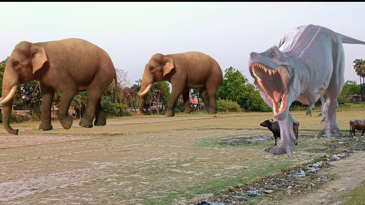 Dinosaur 🦖Vs Elephant 🐘 || Jurassic World | #dinosaur #elephant # ...