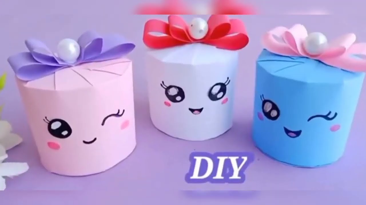 Mini paper crafts ideas | ලස්සන නිර්මාණයක් හදන්න | අත්කම් නිර්මාණ ...