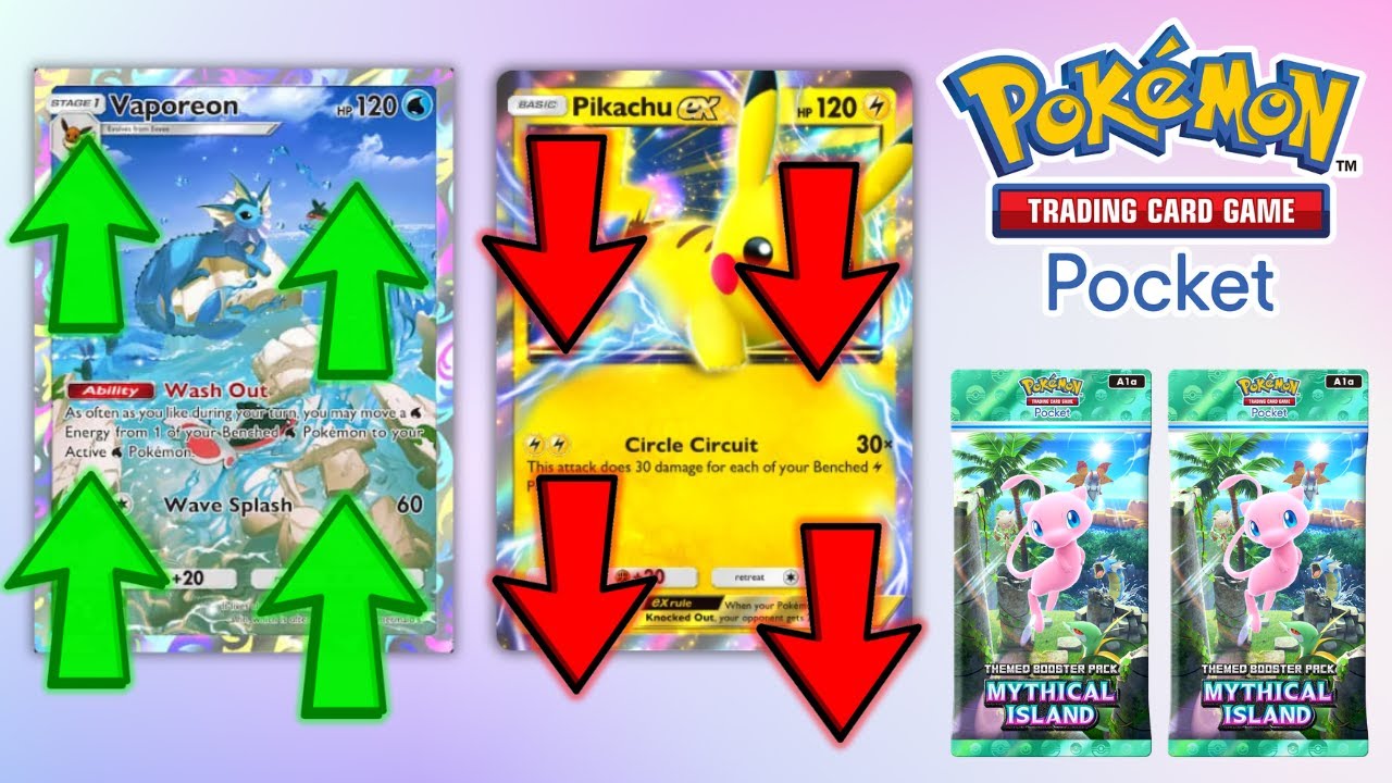 WATER DECK BUFF + PIKACHU DECK NERF! NEW MYTHICAL ISLAND SET | Pokémon ...