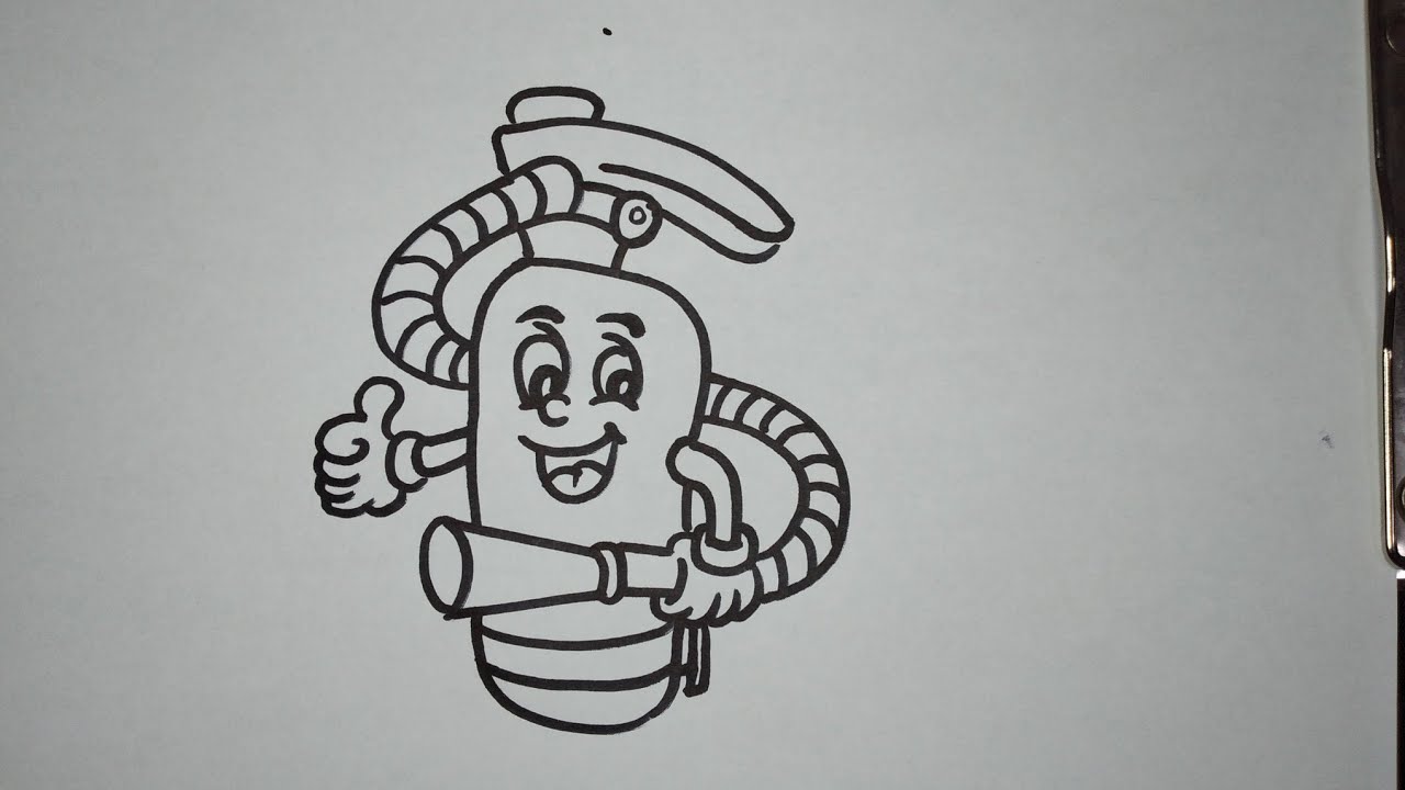 How to Draw Fire Extinguisher - YouTube