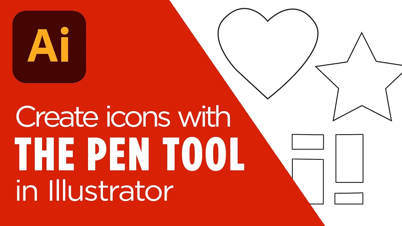 Draw icons and custom shapes in Illustrator using the Pen Tool ...