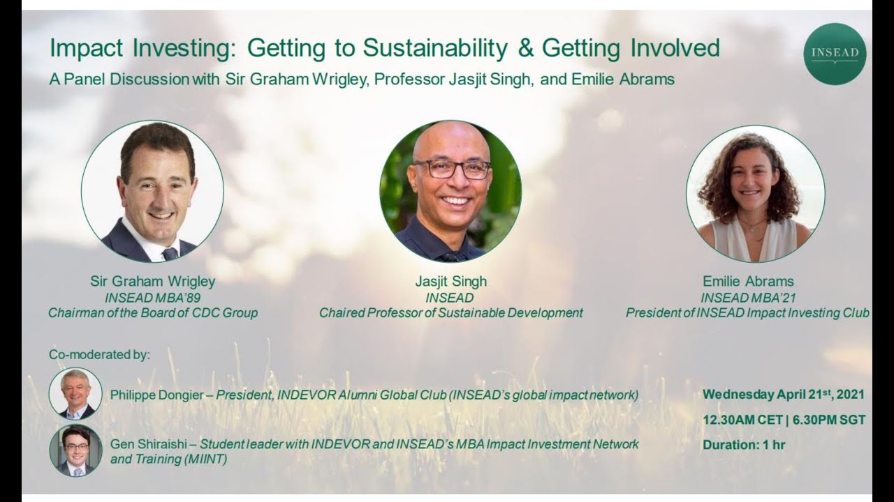 Impact Investing conversation with Sir Graham Wrigley (CDC) - Professor ...