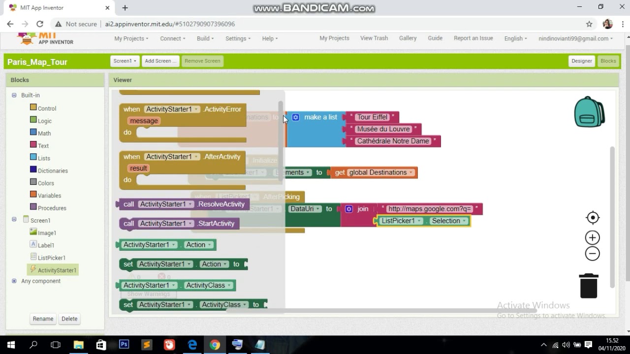 Membuat Aplikasi Paris Map Tour Menggunakan Mit App Inventor - YouTube
