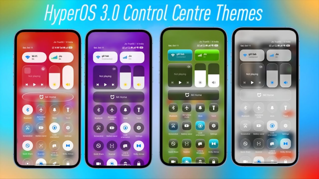 GORGEOUS ! control Center Theme For Xiaomi HyperOS 3 - Xiaomi HyperOS 3 ...