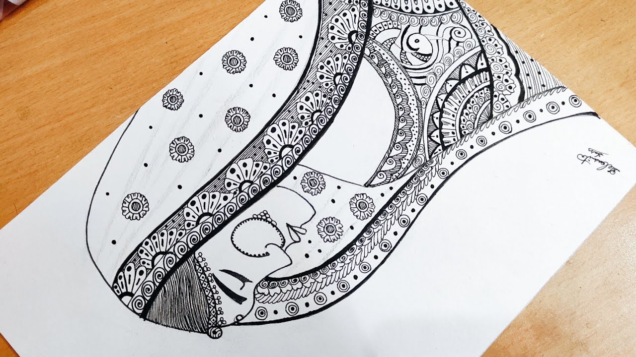 Mandala Bride ll mandala art ll mandala step by step - YouTube