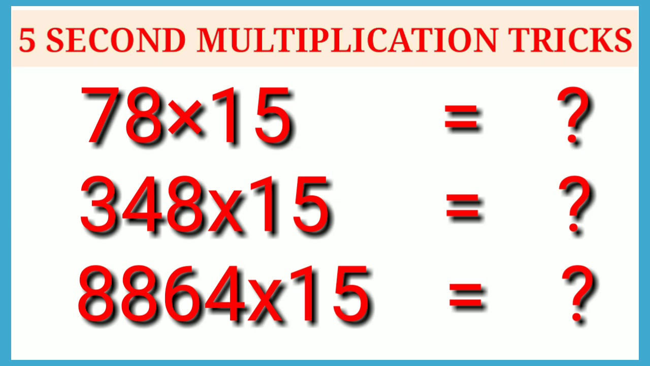 5 SEC MULTIPLICATION TRICKS SPEED MATHS Fast Trick Vedic Maths 5-sec-multiplication-tricks-speed-maths-fast-trick-vedic-maths