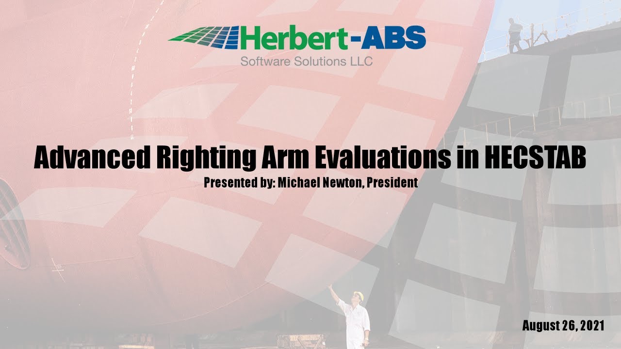 Advanced Righting Arm Evaluations in HECSTAB - Webinar (08/26/21) - YouTube