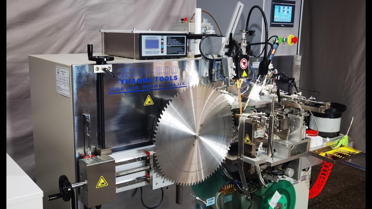 YUANDA TOOLS ZDH-800 Automatic brazing machine for TCT saw blade - YouTube