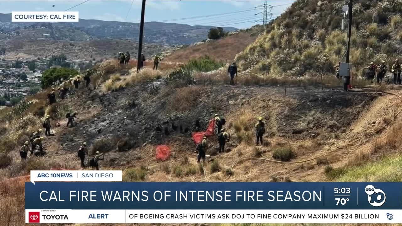 San Diego County Fire warns of intense fire season - YouTube