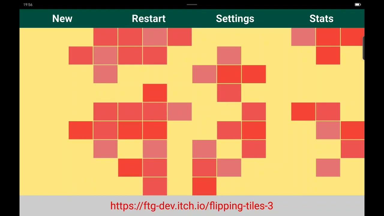 flipping tiles game 9 by 14 #games #puzzle - YouTube