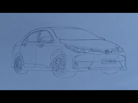 How to draw toyota corolla ALTIS 2019 - YouTube