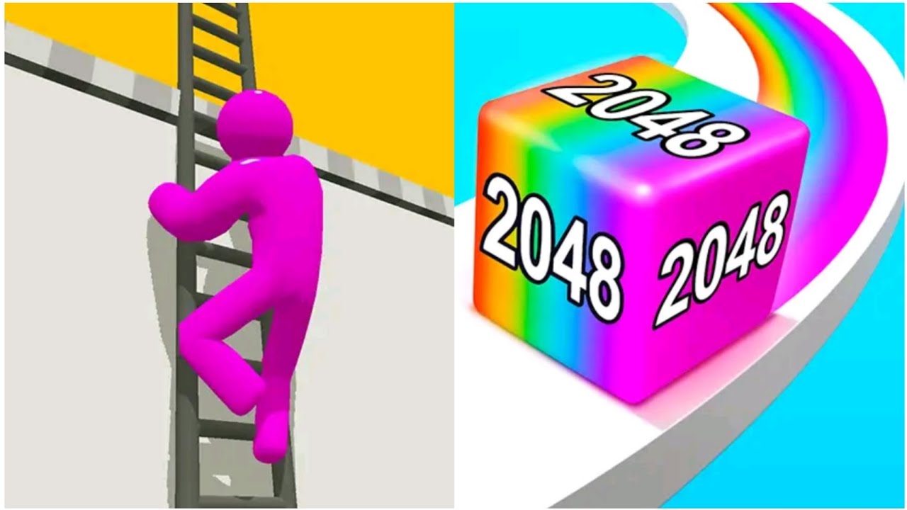 Ladder Master Runner 3D VS Jelly Run 2048 Gameplay | New Game Max Level ...