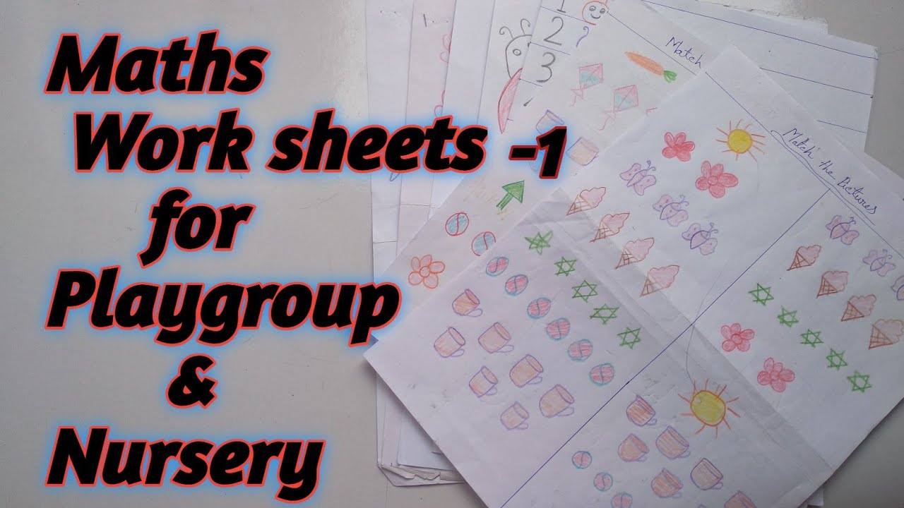Maths Work Sheets for Playgroup & Nursery/DIY Maths Work Sheets - YouTube