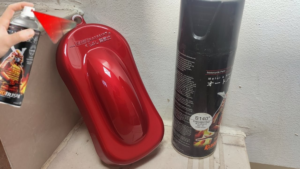 How to Spray Samurai Paint S140 Celebration Red - YouTube