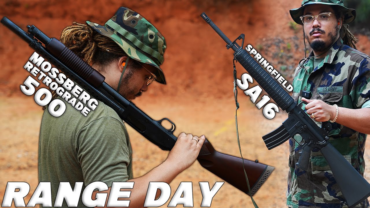 Day At The Range w/ Springfield Armory SA16 , Mossberg 500 Retrograde ...