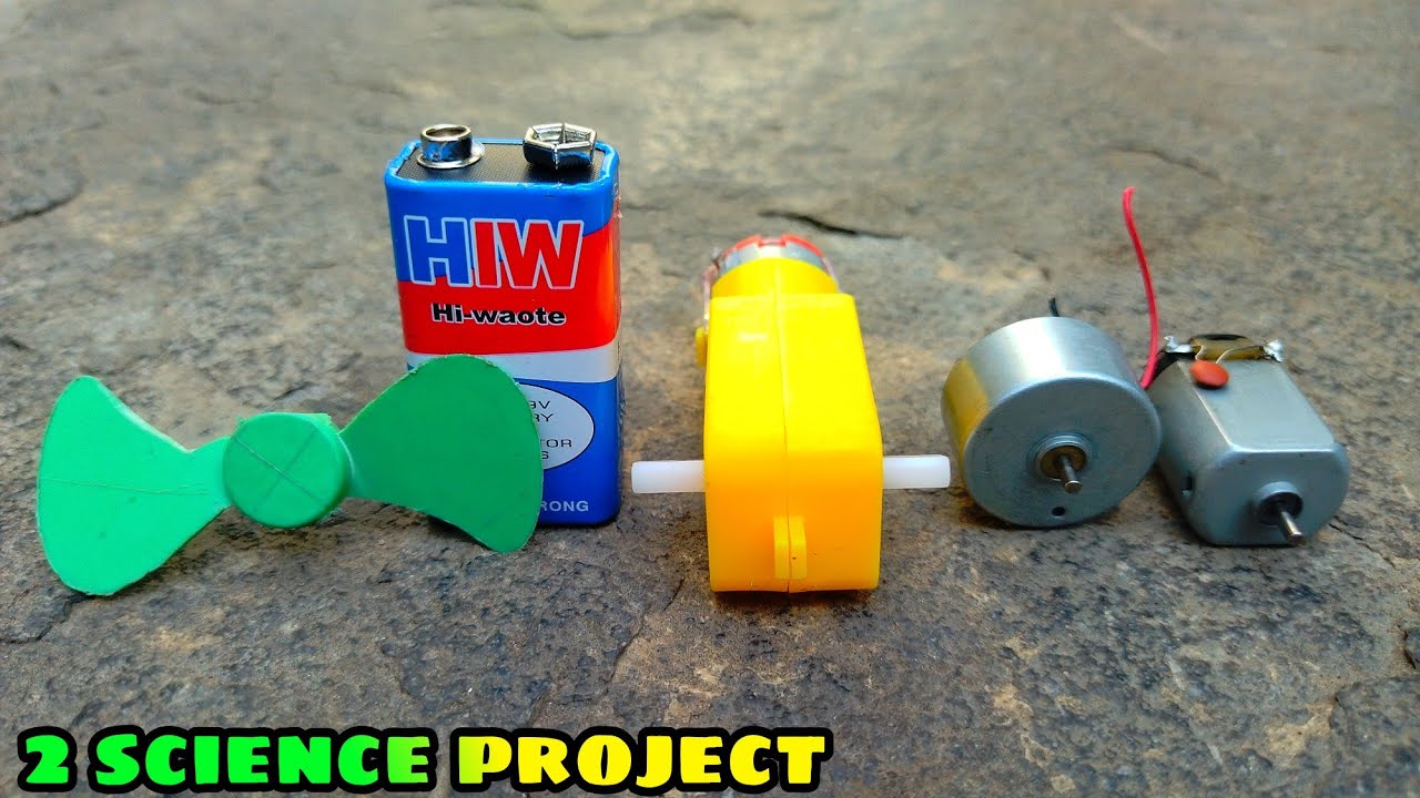 2 simple science project/ how to make helicopter & table fan/ with dc ...