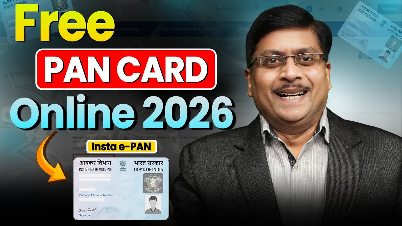 Free PAN Card Online | How to Apply PAN Card Online 2026 | Free PAN ...