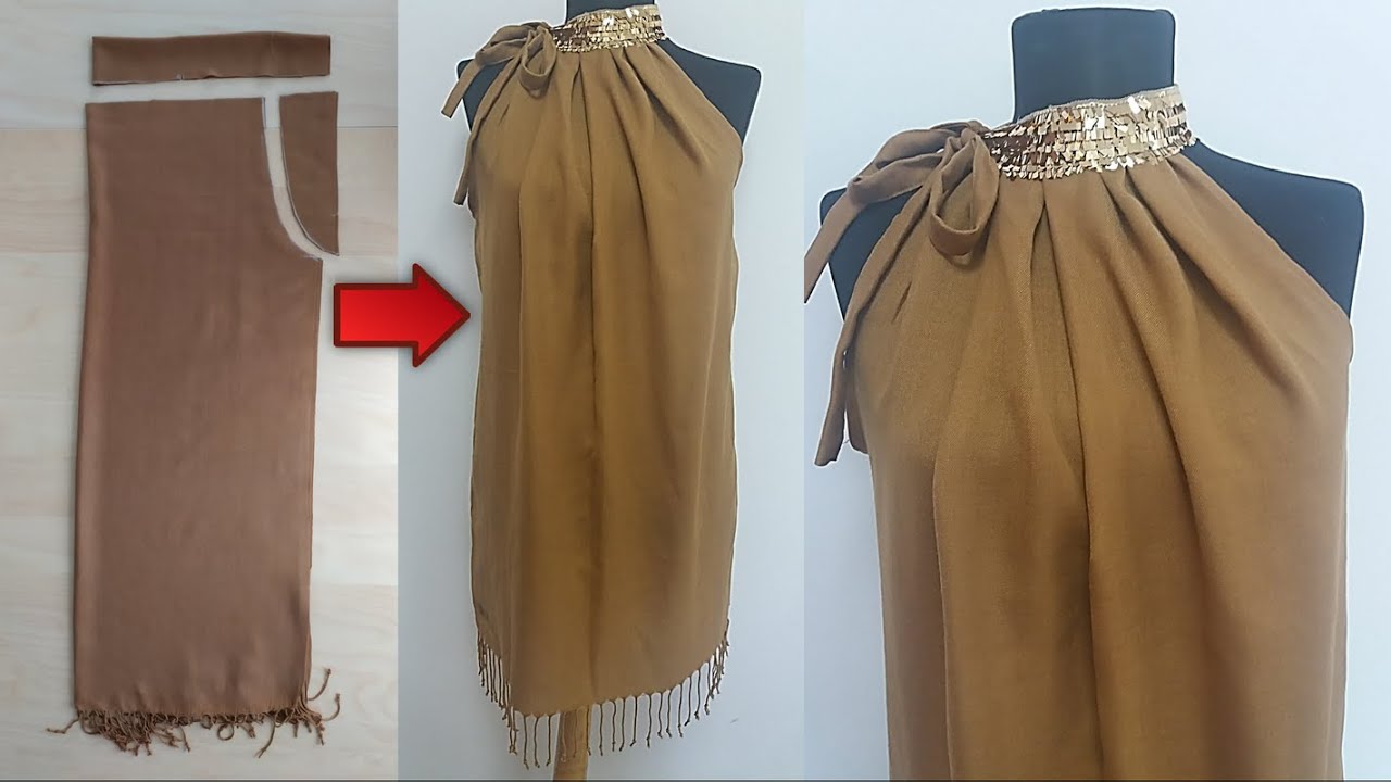 Amazing Recycle 😍 DIY, Convert Shawl To Recycle ♻️ Shawle Recycling ...