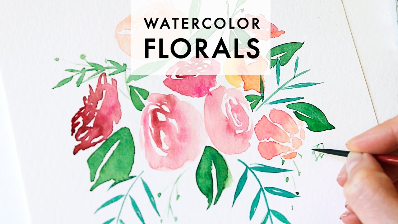 How to Watercolor x Florals! | Simple step-by-step - YouTube