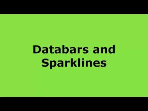 Excel Tip: Data bars and Sparklines - YouTube
