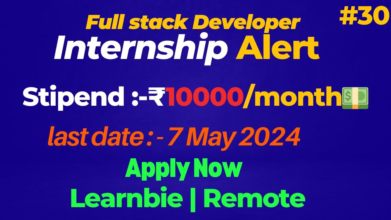 Full stack Developer Internship | #internship #job #jobs #codeserver # ...