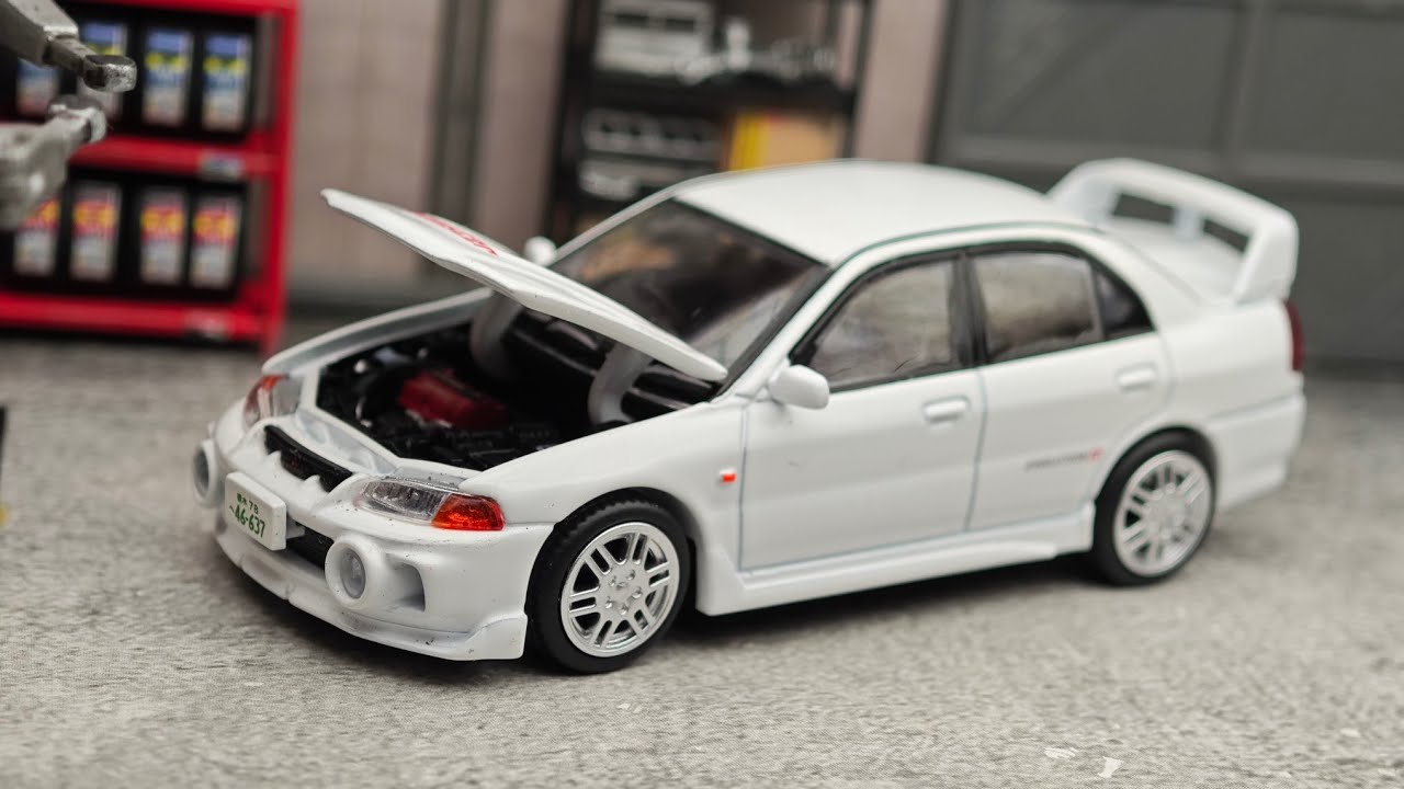 Mitsubishi Lancer Evolution IV White Monster IDE 11 by Pop Race 1/64 ...