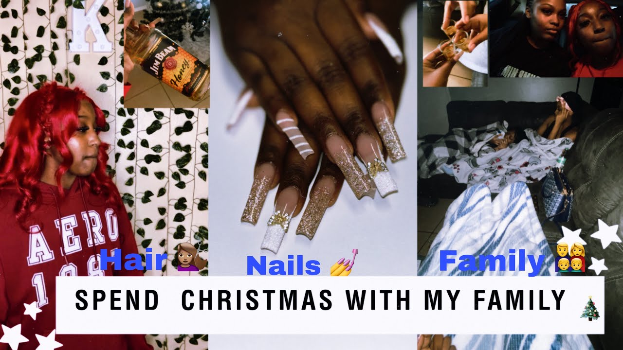 CHRISTMAS PREPARATION VLOGG / MERRY CHRISTMAS 🧑🏾‍🎄: NAILS 💅, TOES ...