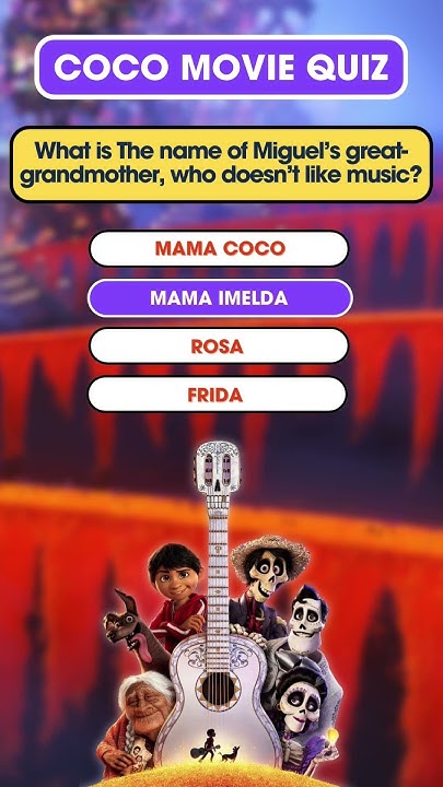Coco Movie Quiz | What is The name of Miguel’s great-grandmother, who ...