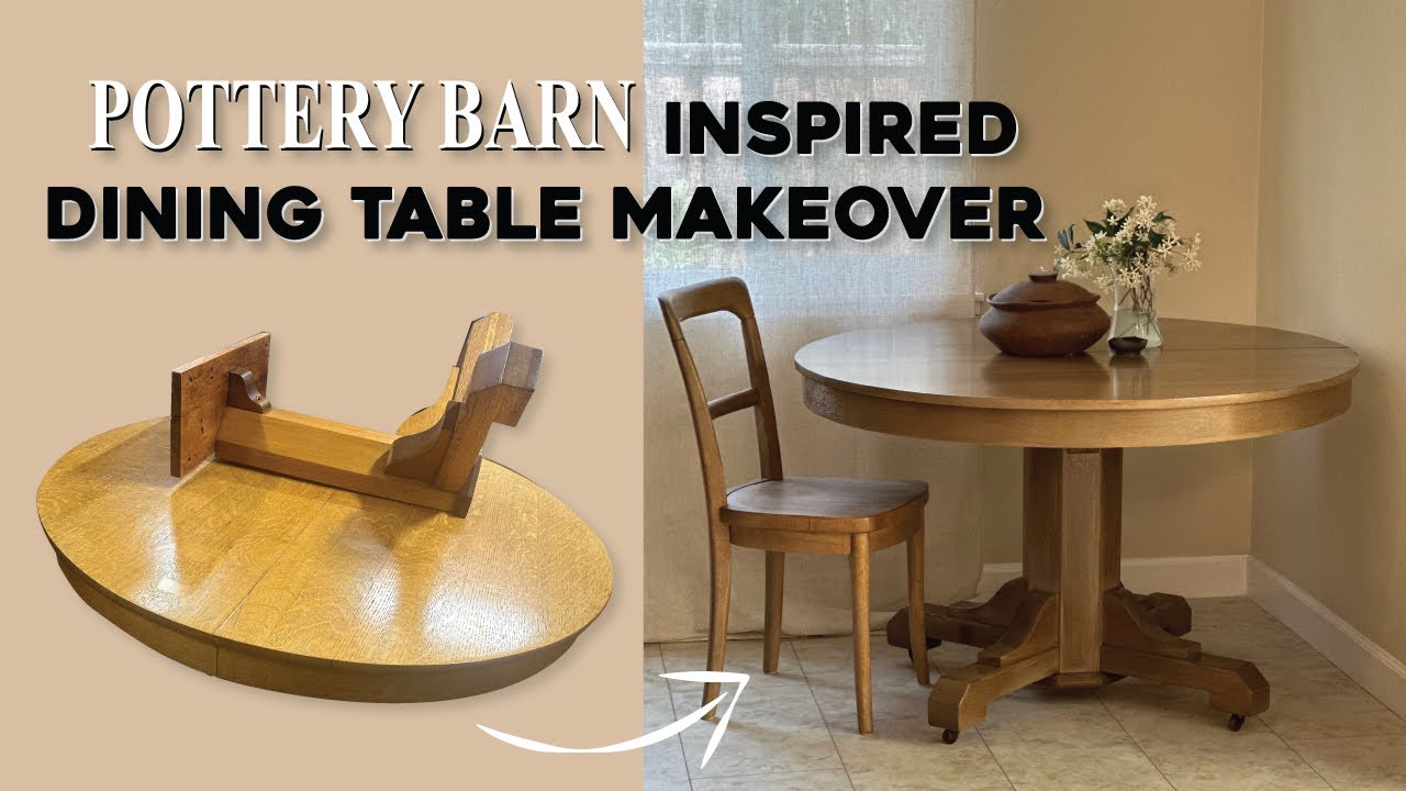 POTTERY BARN inspired dining table makeover | Transform your old dining ...
