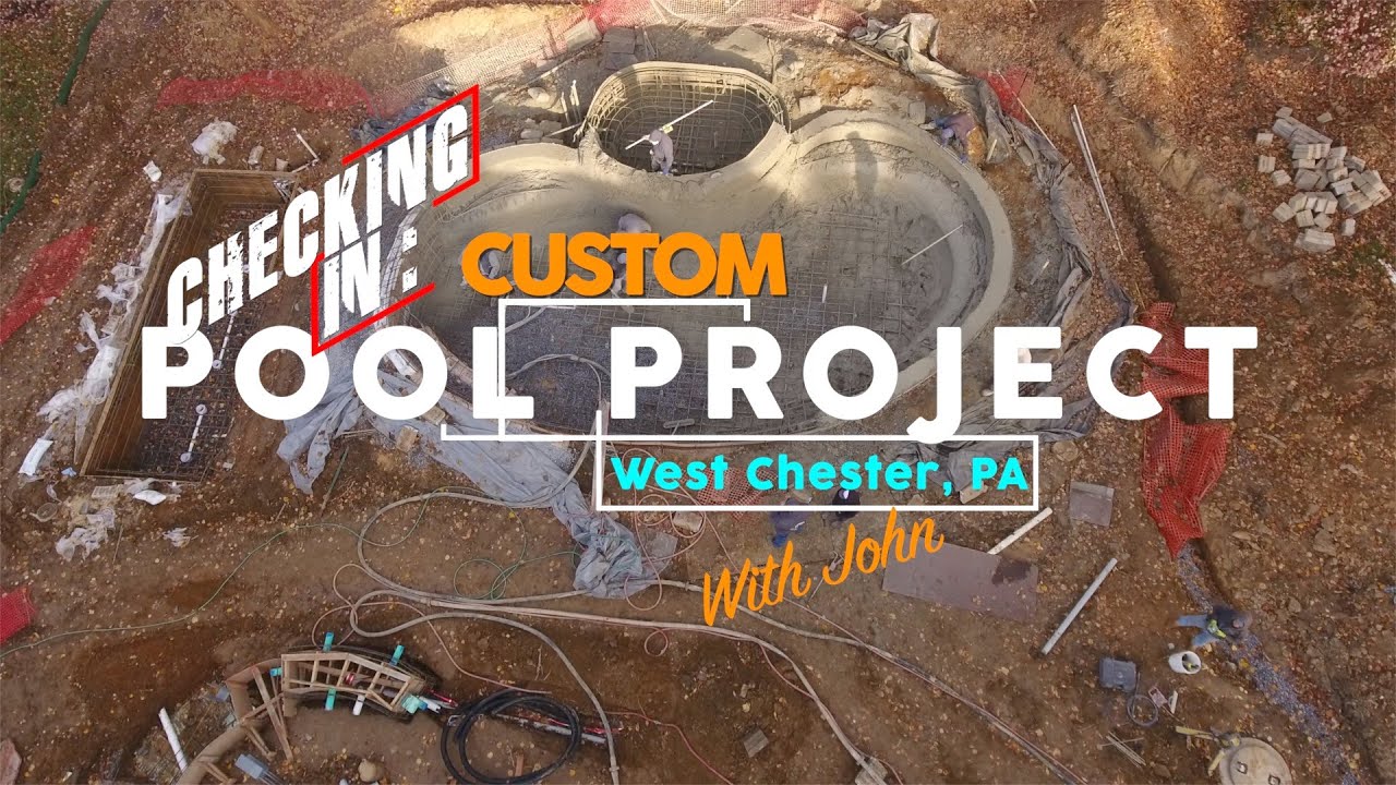 Early Check in With John: Huge Custom Pool and Water Feature Project in ...