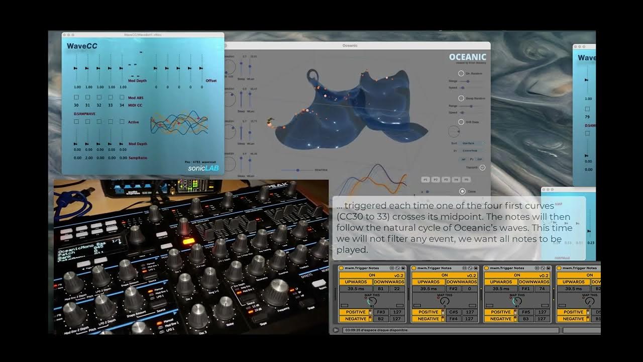 Oceanic controlling external synth + gear. - YouTube