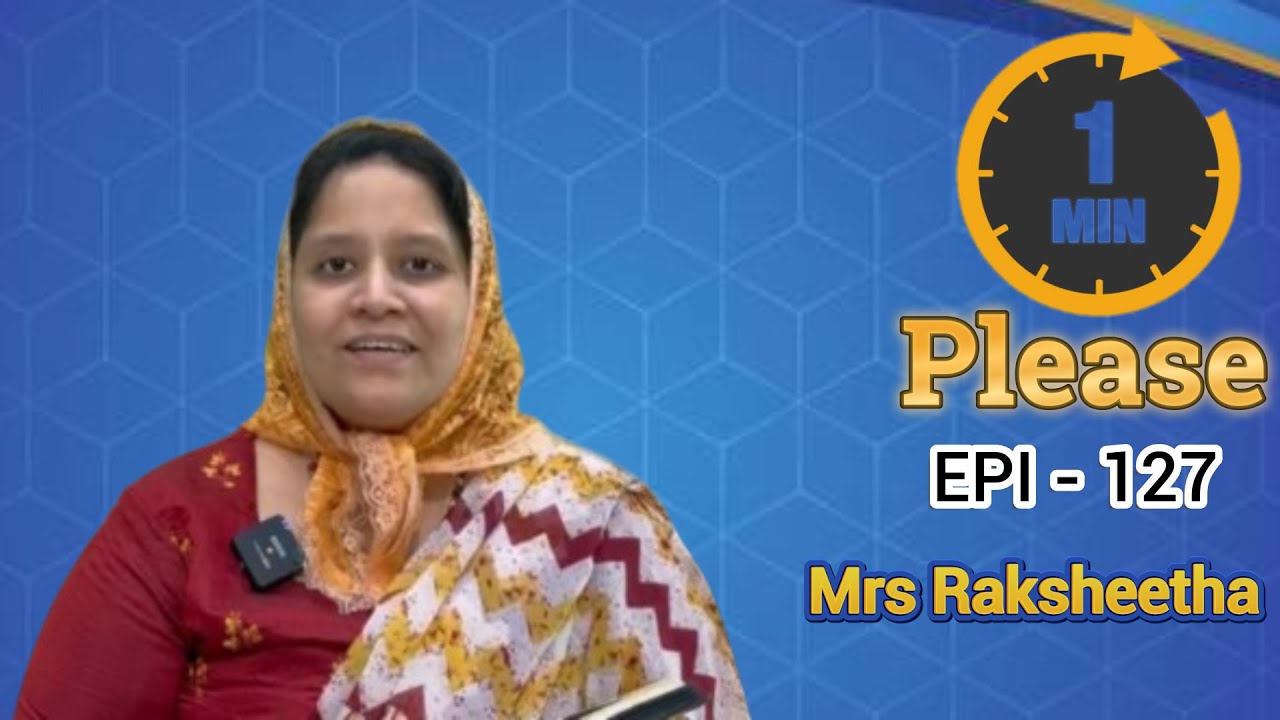 One Minute Please | EPI 127 | Mrs Raksheetha - YouTube