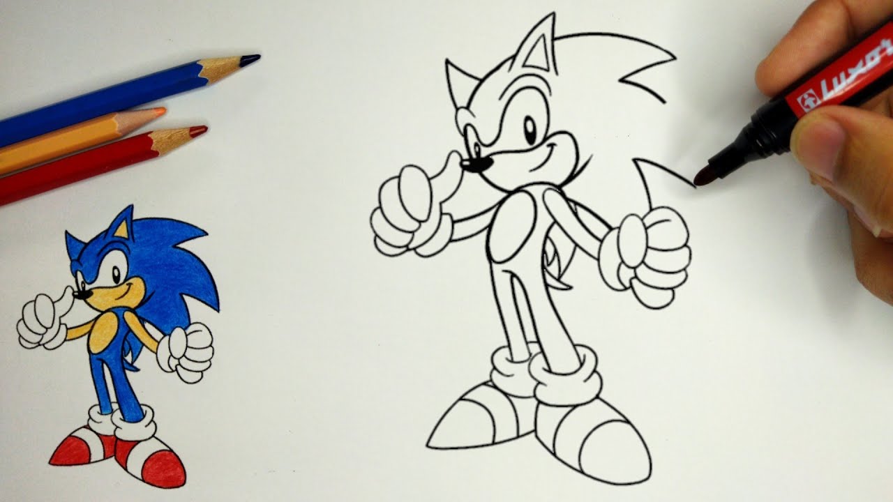 HOW TO DRAW SONIC | STEO TO STEP | SONIC THE HEDGEHOG DRAWING EASY ...