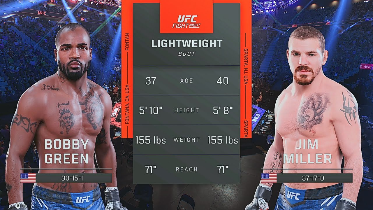 UFC 300 - Bobby Green Vs. Jim Miller : EA Sports UFC 5 Simulations ...